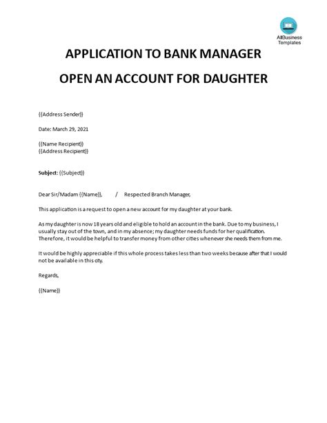 Authorization Letter For Bank Account Opening Authorization Letter