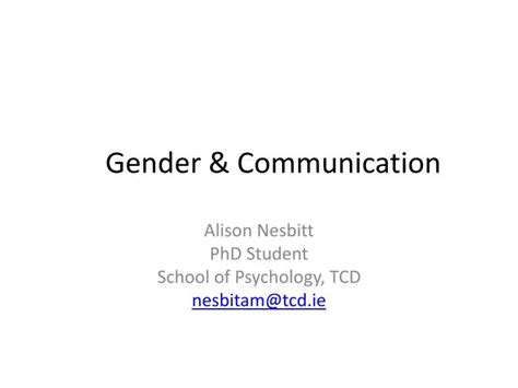 PPT Gender Communication PowerPoint Presentation Free Download ID