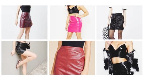 Fascinating And Sexy Leather And Latex Vinyl Skirt Youtube