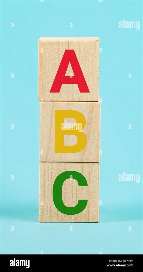 ABC On Wooden Blocks ABC Letters Alphabet On Wooden Cube Blocks Stock Photo Alamy