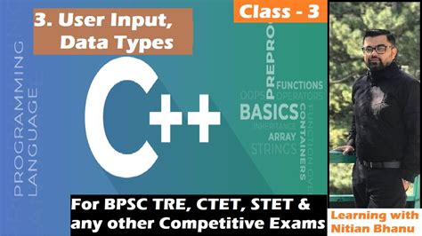 3 C Programming Language User Input Data Types Bpsc Tre Ctet