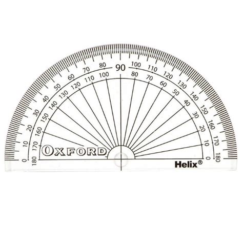 Helix Oxford Protractor Silver Line