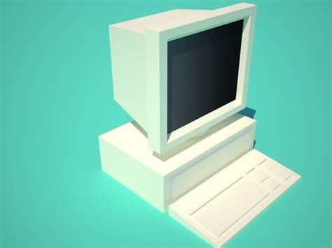 Low Poly Computer Free Vr Ar Low Poly 3d Model Cgtrader
