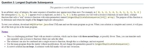 solved import java util arrays public class a4q3starter {