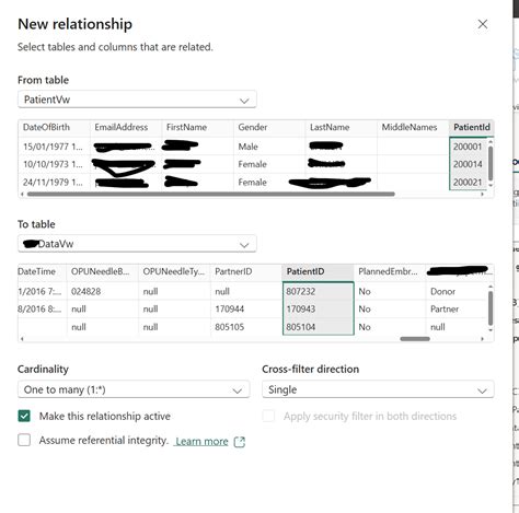 Solved No Ok Button To Accept A Relationship Microsoft Fabric