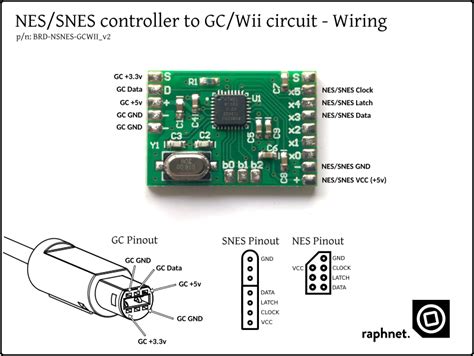 Raphnet X Wii NES Or SNES Controller To Gamecube Wii Circuit V