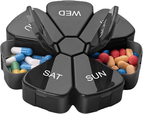 Amazon 7 Day Travel Pill Organizer Once A Day Weekly Pill Holder