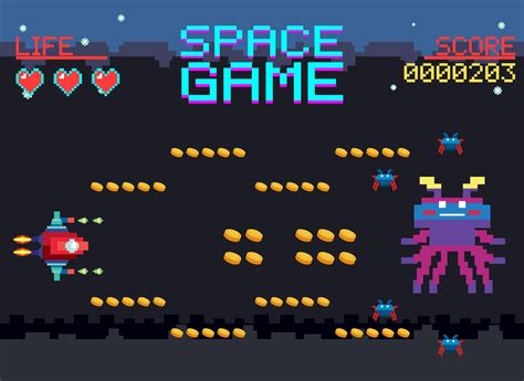 Space Game User Interface Template 5053787 Vector Art At Vecteezy