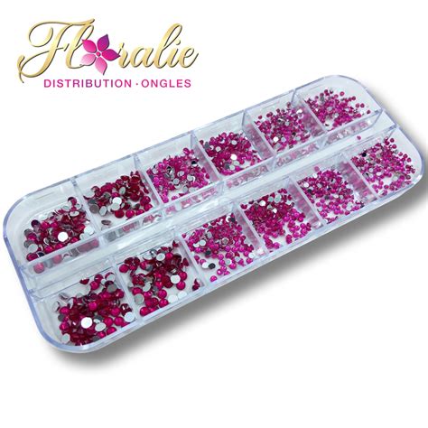 Lot De Strass Fushia 1 Floralie Distribution Ongles