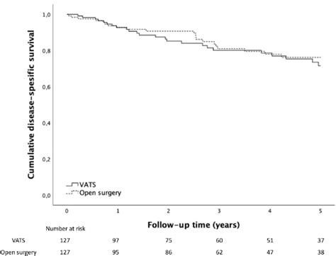Five Year Disease Specific Survival After Lung Cancer Surgery Via Vats