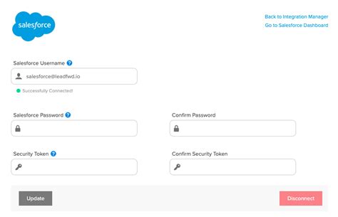 Enable Salesforce Connector Leadfwd