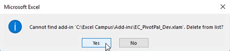 How To Uninstall And Remove An Excel Add In Excel Campus