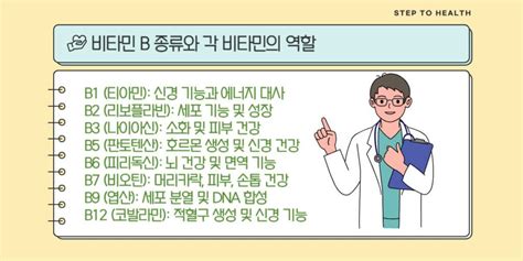 비타민 B 효능 스트레스 완화부터 면역력 강화까지 비타민 B의 모든 것 Step To Health건강정보