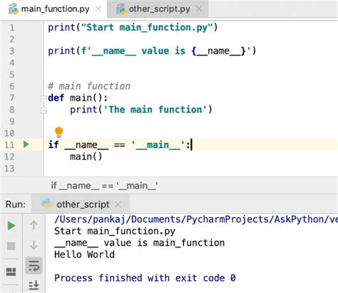 Python Main Function Examples Askpython