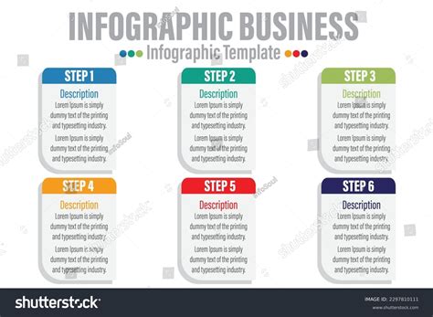 6 Steps Modern Timeline Diagram Workflow Stock Vector Royalty Free 2297810111 Shutterstock