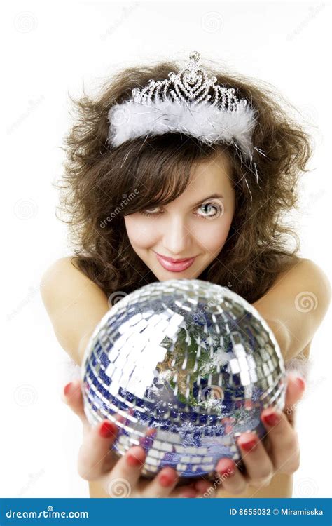 Girl and planet Earth. stock photo. Image of beautiful - 8655032
