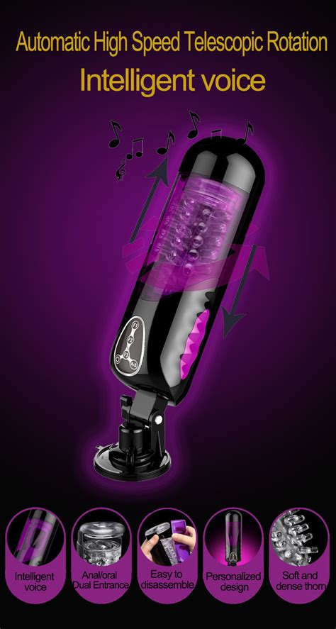 Sex Shop Products Hand Free Automatic Rotating Voice Sex Machine Vagina