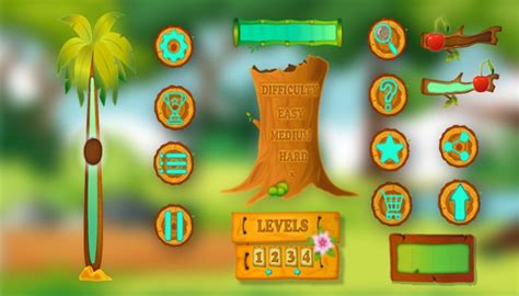Nature Wood Ui Kit Gamedev Market