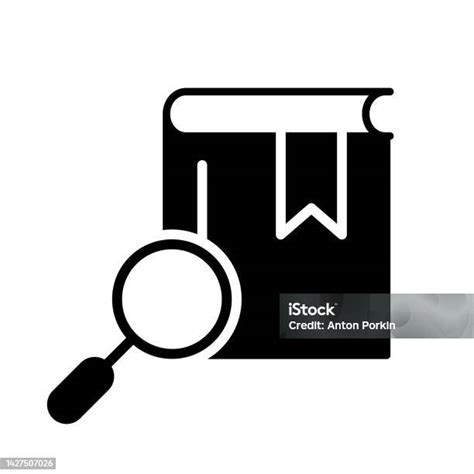 책 실루엣 아이콘으로 돋보기 검색 책 개념 서점 블랙 아이콘 웹 페이지에 대한 검색 단추입니다 도서관 및 서점 기호 벡터 격리 일러스트 레이 션 0명에 대한 스톡 벡터 아트