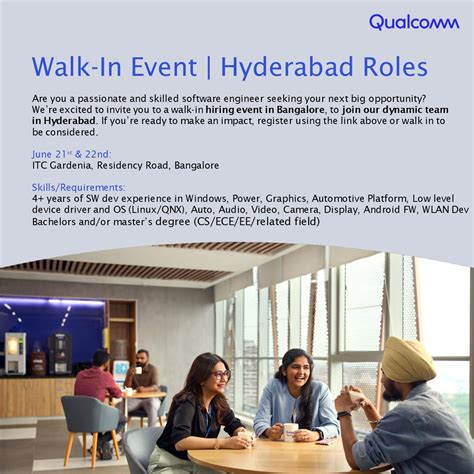 Were Excited To Announce That Qualcomm Is Hosting A Walk In Hiring