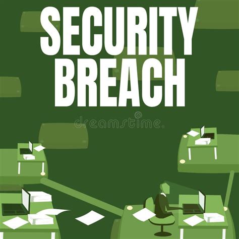 Sign Displaying Security Breach Word For Incident That Results In