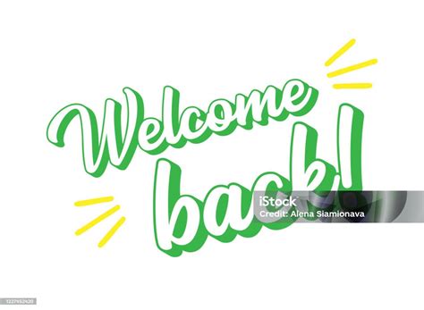 손 스케치 환영 다시 따옴표 포스터 전단지 헤더 카드 광고 공지 사항용 레터링 Welcome Back Phrase에 대한