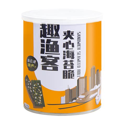 签到【趣渔客】芝麻夹心海苔脆40gx2罐