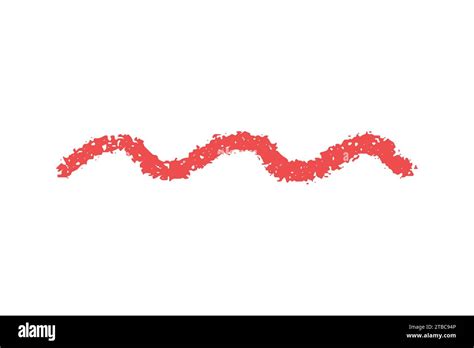 Crayon Emphasis Underline Hand Drawn Red Charcoal Curly Lines