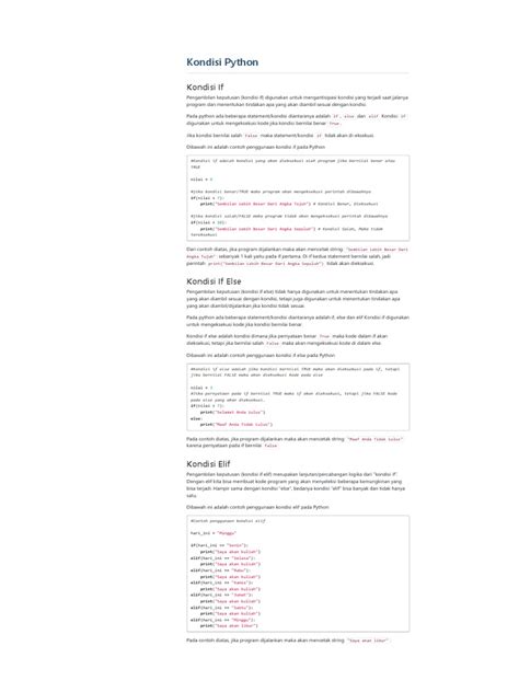 kondisi python pdf