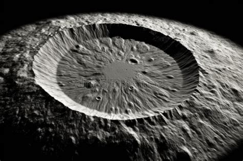 Mysterious Moon Crater Captured By Lunar Rover Stock Illustration