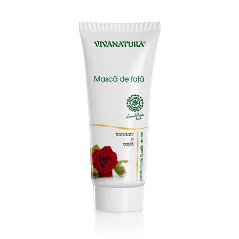 Masca De Fata Cu Trandafir Si Argila Activa 75 Ml Vivanat Farmacia