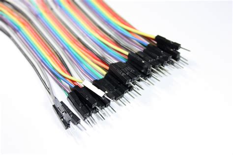 Dupont Wires Male Male 40 Pin Flat Cable 10 Cm