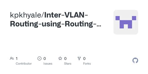 Github Kpkhyaleinter Vlan Routing Using Routing Router On Stick