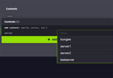 Offer Servers In Context In A Web Editor · Issue 293 · Luckperms
