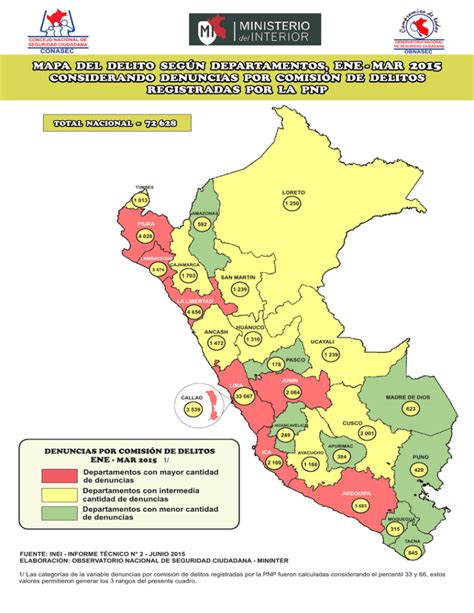 Mapa Del Delito N° 5 Denuncias Por Comisión De Delitos Segun
