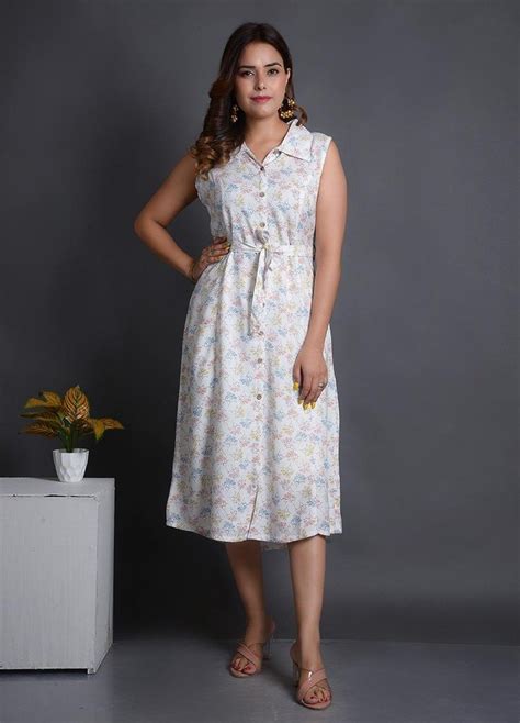 White Rayon Printed Long Kurti At ₹ 450piece Rayon Printed Kurti In