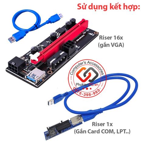 Adapter M2 Pcie To Usb 3 0 Riser Pcie 1x 16x Lắp đặt Card Vga Pcie Dữ