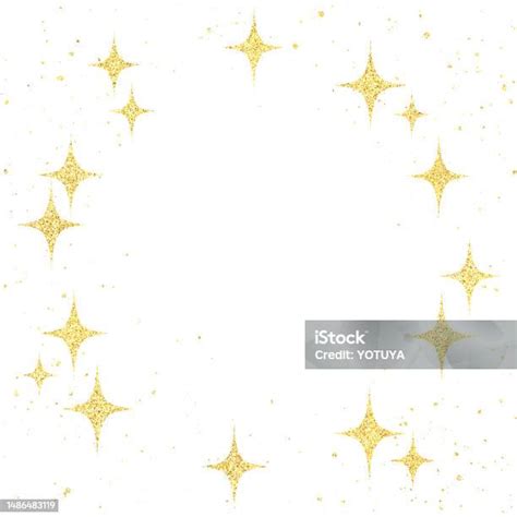 Glittering Beautiful Golden Frame Material向量圖形及更多亮粉圖片 亮粉 光 卡哇伊 Istock