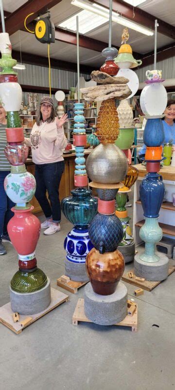 Sculptural Lamp Stack With Mosaic Passiflora Mosaics Fred And Donnell
