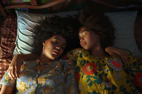 Premium Photo Afro Mother And Daughter Having A Sleepover