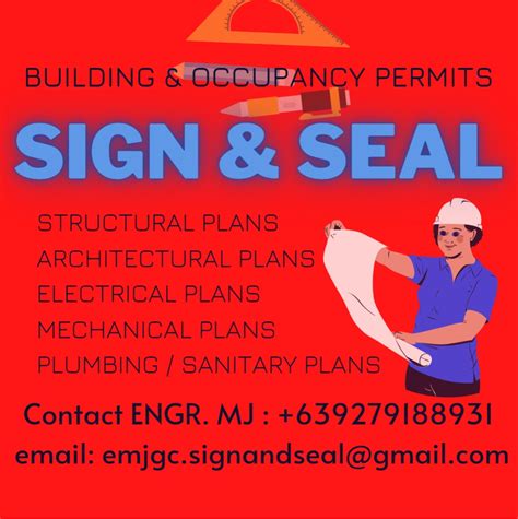 Building Permits Occupancy Permit And Blueprints SIGN AND SEAL