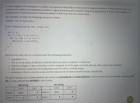 Solved In Linear Algebra The Transpose Of A Matrix Is An Chegg