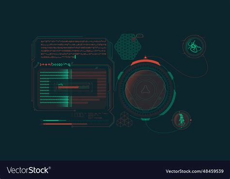 Sci Fi Hud Interface For Data Research Royalty Free Vector