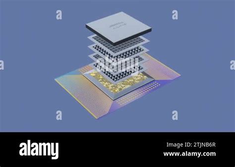 Quantum Processor With Quantum Qubits Circuit Boards In Layers Wiring