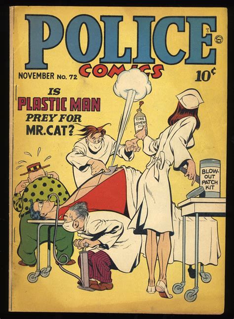 Police Comics 72 Vg 45 Plastic Man Honeybun Jack Cole Cover Art