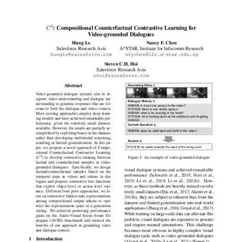 C3 Compositional Counterfactual Contrastive Learning For Video Grounded Dialogues Acl Anthology