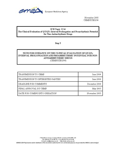 Qts Interval Prolongation Proarrhythmic Potential Non Antiarrhythmic Drugs Step 5 En European