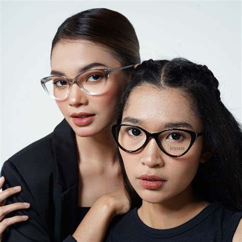 Jual Berkana Lines Frame Kacamata Anti Radiasi Cat Eye Wanita Bahan