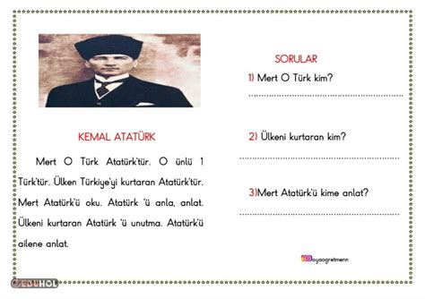 1sinif Kemal Atatürk Okuma An Eduhol Ders Videoları İzle Online Test Çöz Etkinlik İndir