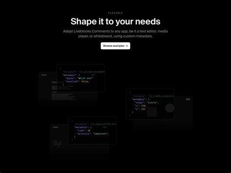 Liveblocks Comments Page Section Explore Examples Blog Section Design